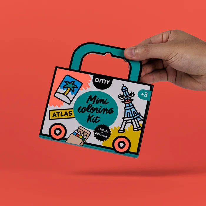 OMY COLORING POCKET - ATLAS